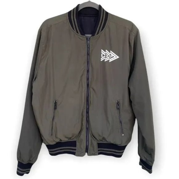 Express | Jackets & Coats | Mens Express Reversible Olive Green Black ...